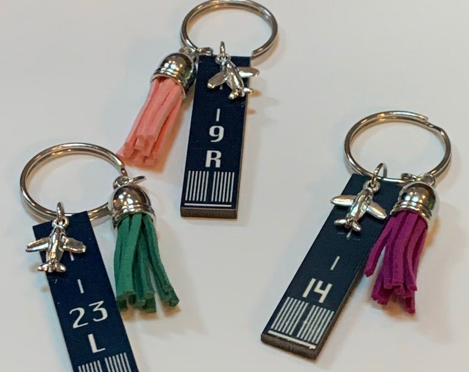Runway Keychains All Runway Numbers Available - Etsy