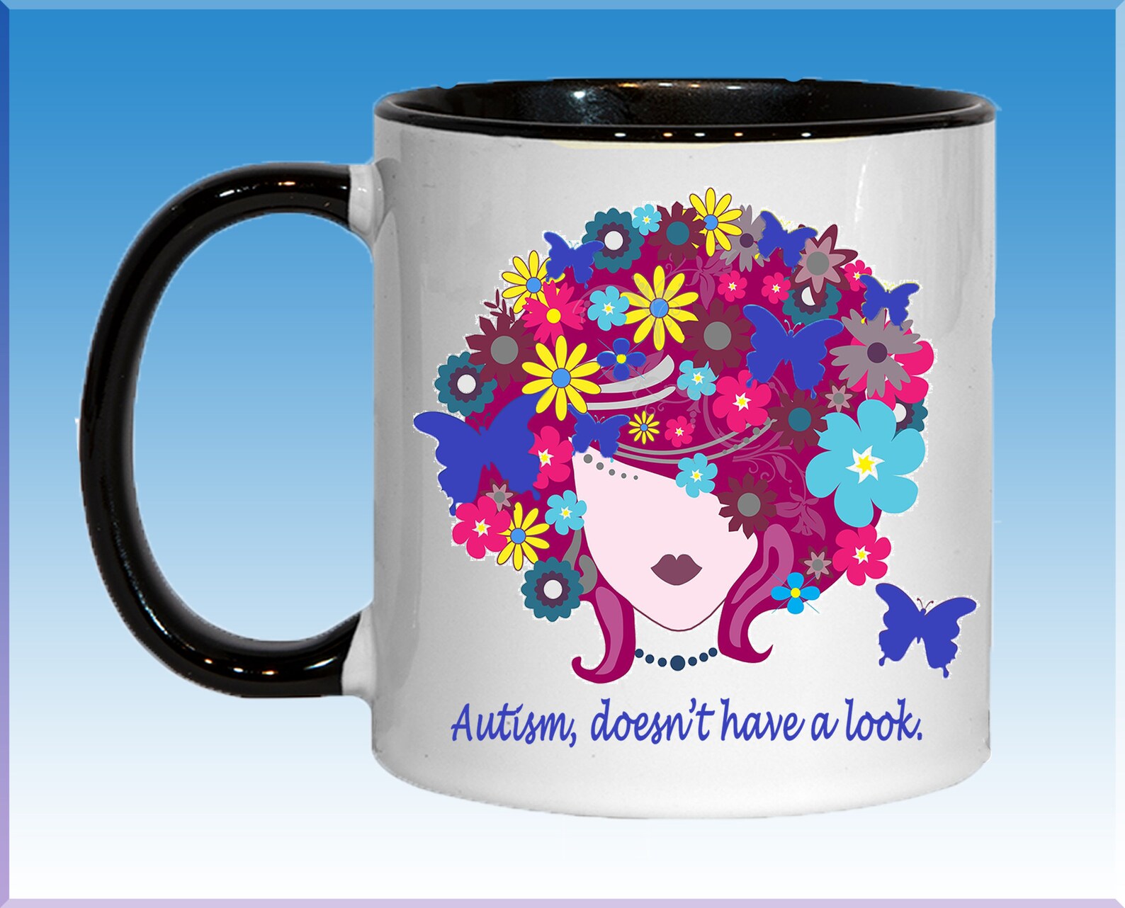 Retro Groovy Cat Coffee Mug, 1990s Style Personalized Cup, Custom Gift ...