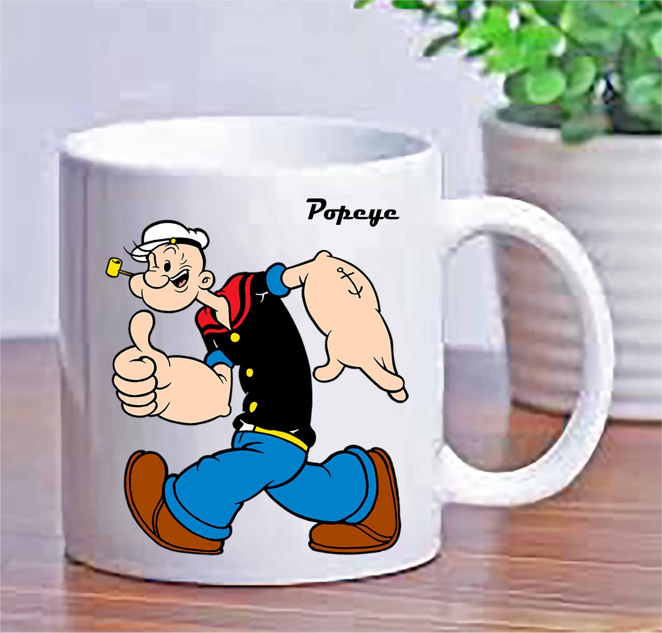 Custom Personalized Popeye the Sailor Man Ceramic Coffee Cup Child Gift ...