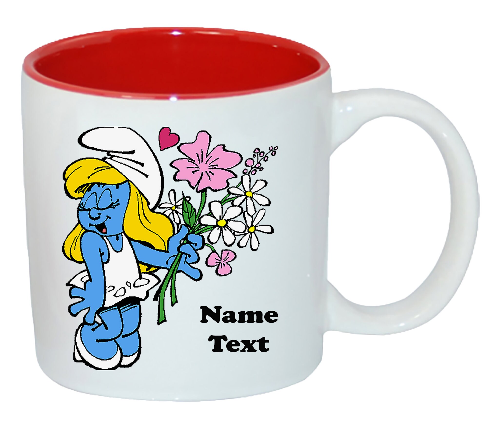 Personalized Gift Smurf Smurfette Valentine TV Show Child Ceramic ...
