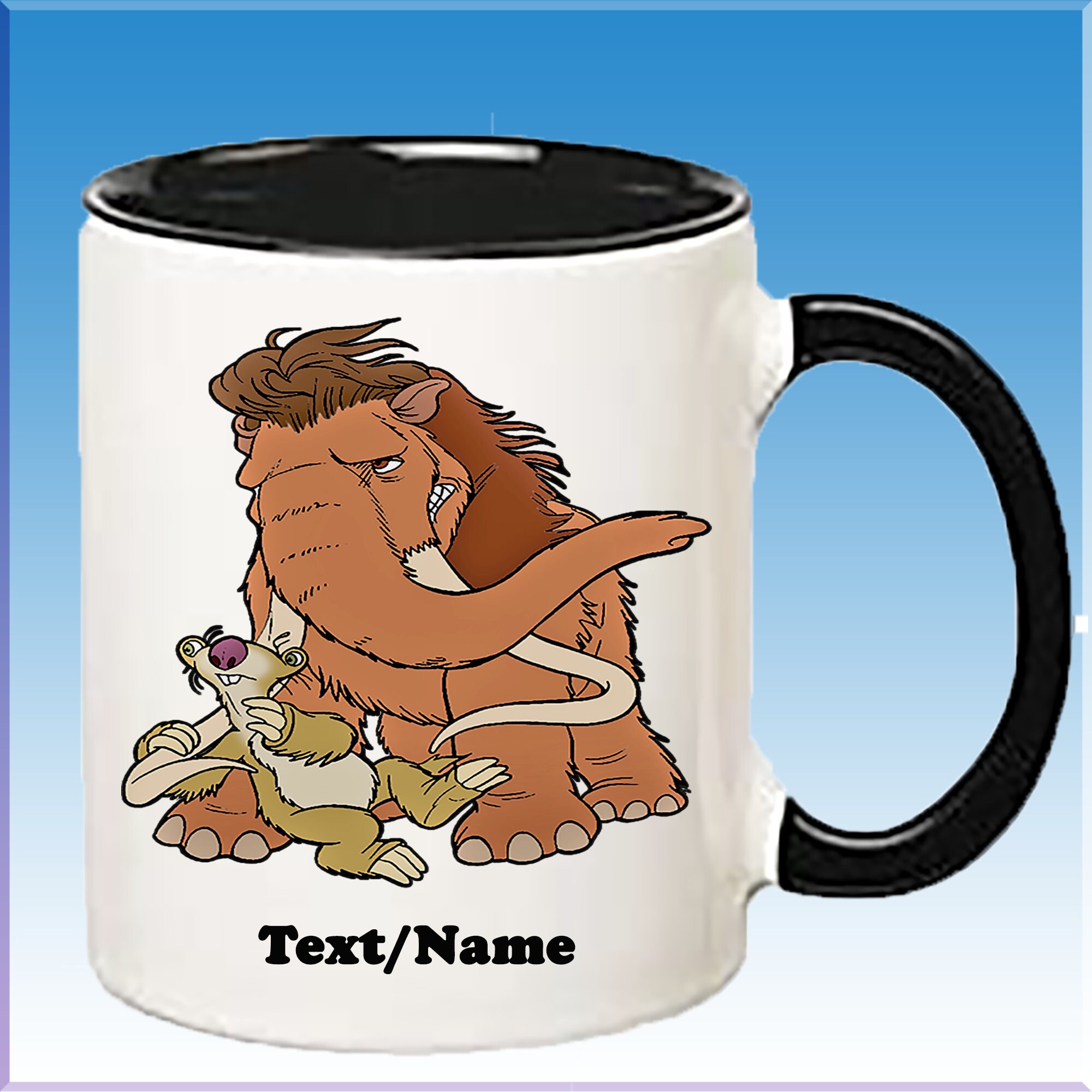 NEW Personalize Ice Age Mammoth Manny Sloth Sid Child Cartoon Ceramic ...