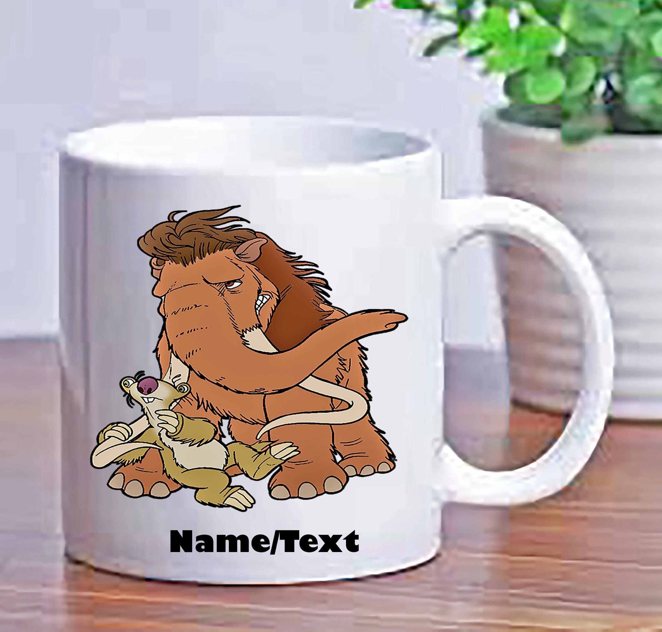 NEW Personalize Ice Age Mammoth Manny Sloth Sid Child Cartoon Ceramic ...