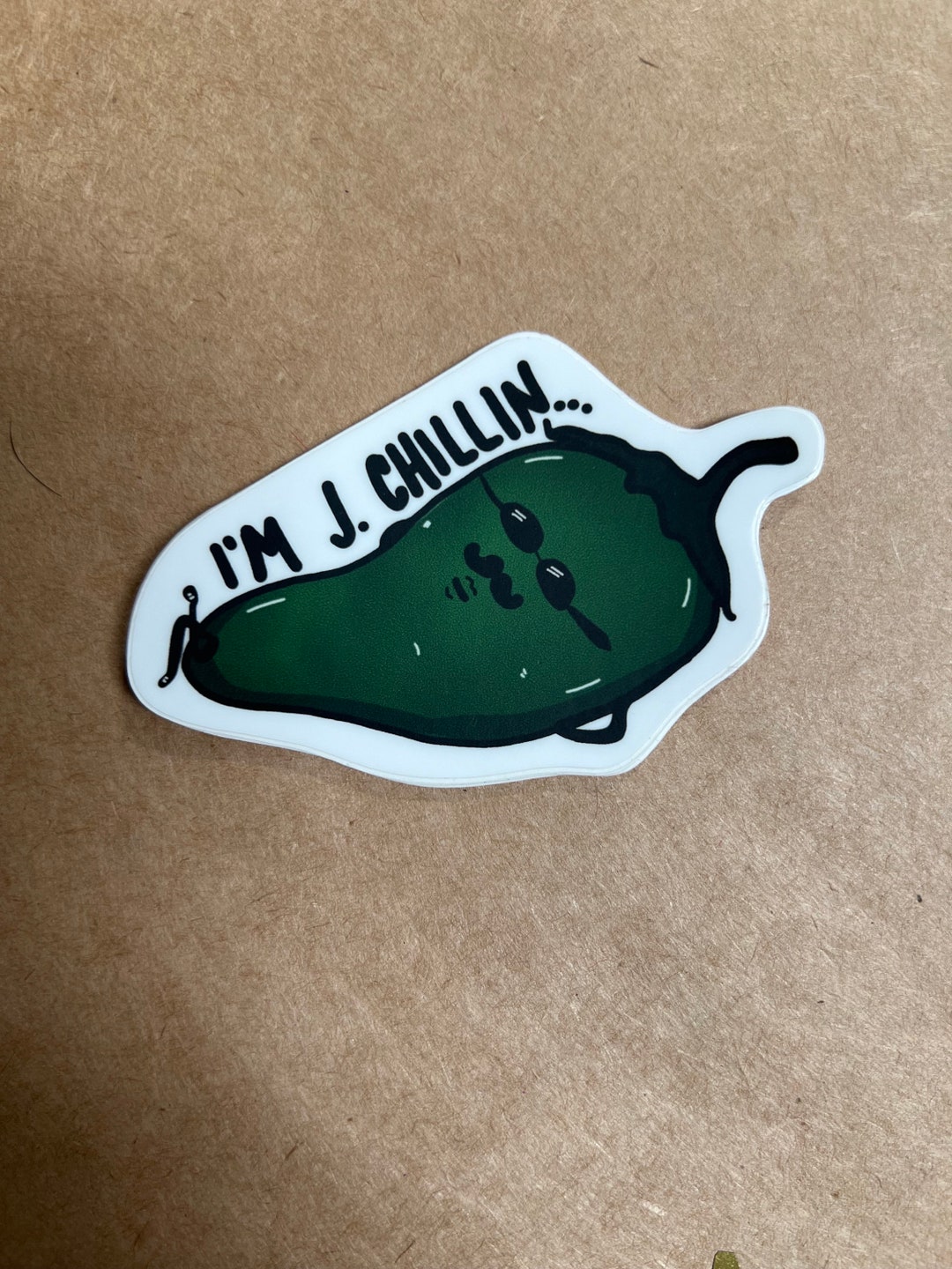 J. Chili | Jalapeño Sticker | Weatherproof Vinyl Sticker | Water Bottle ...
