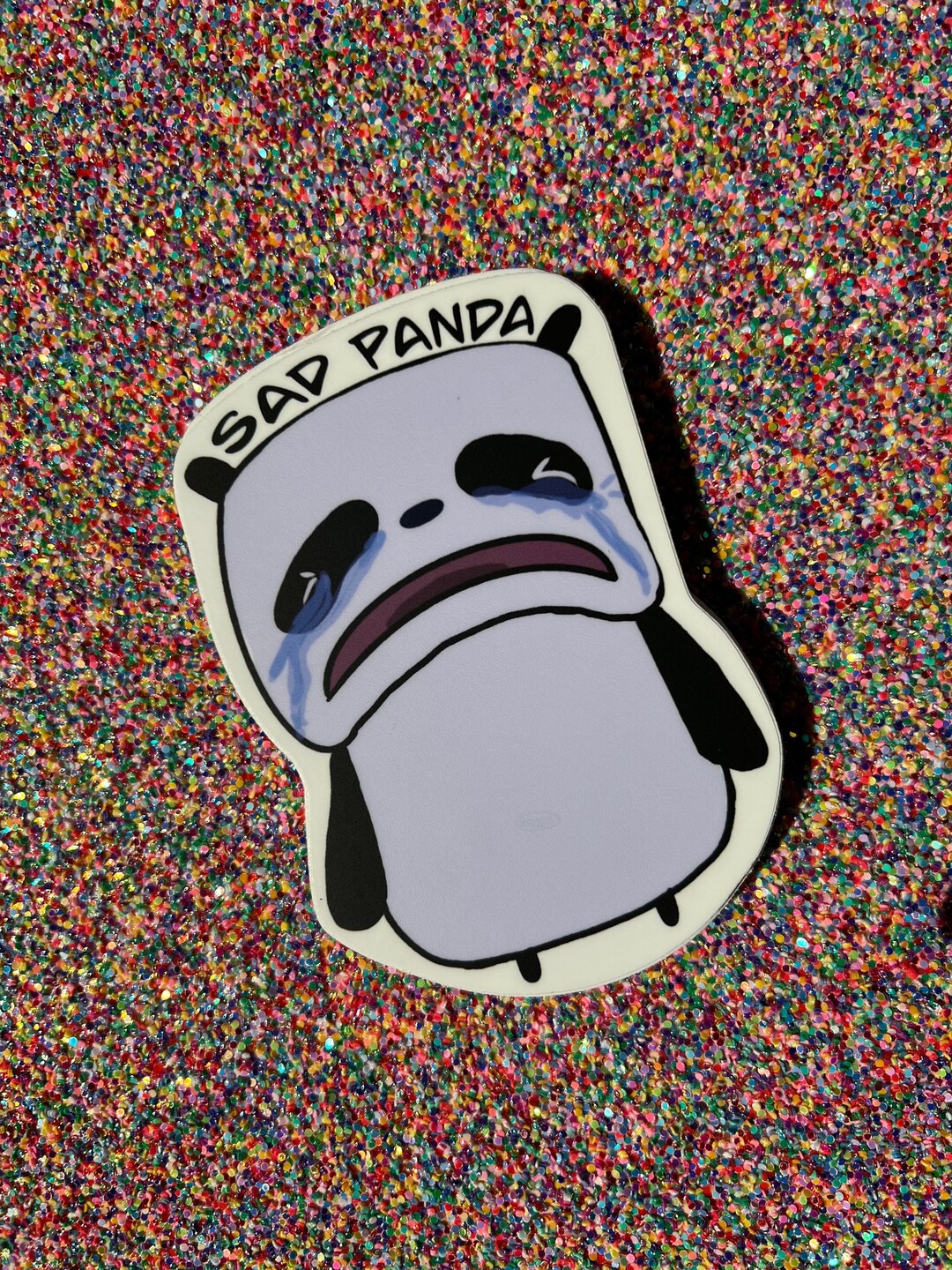 Sad Panda Weatherproof Vinyl Sticker Water Bottle Laptop - Etsy