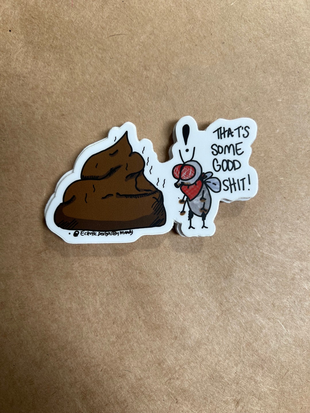 Fly Lunch Vinyl Sticker | Poop Joke | Poop | Turd | Fly | Weatherproof ...