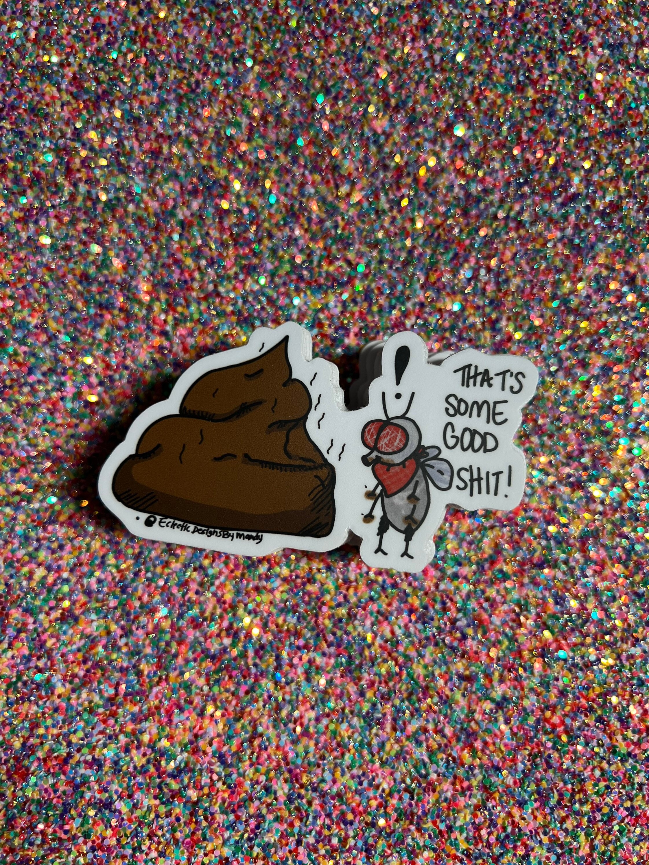 Fly Lunch Vinyl Sticker Poop Joke Poop Turd Fly Weatherproof Vinyl ...