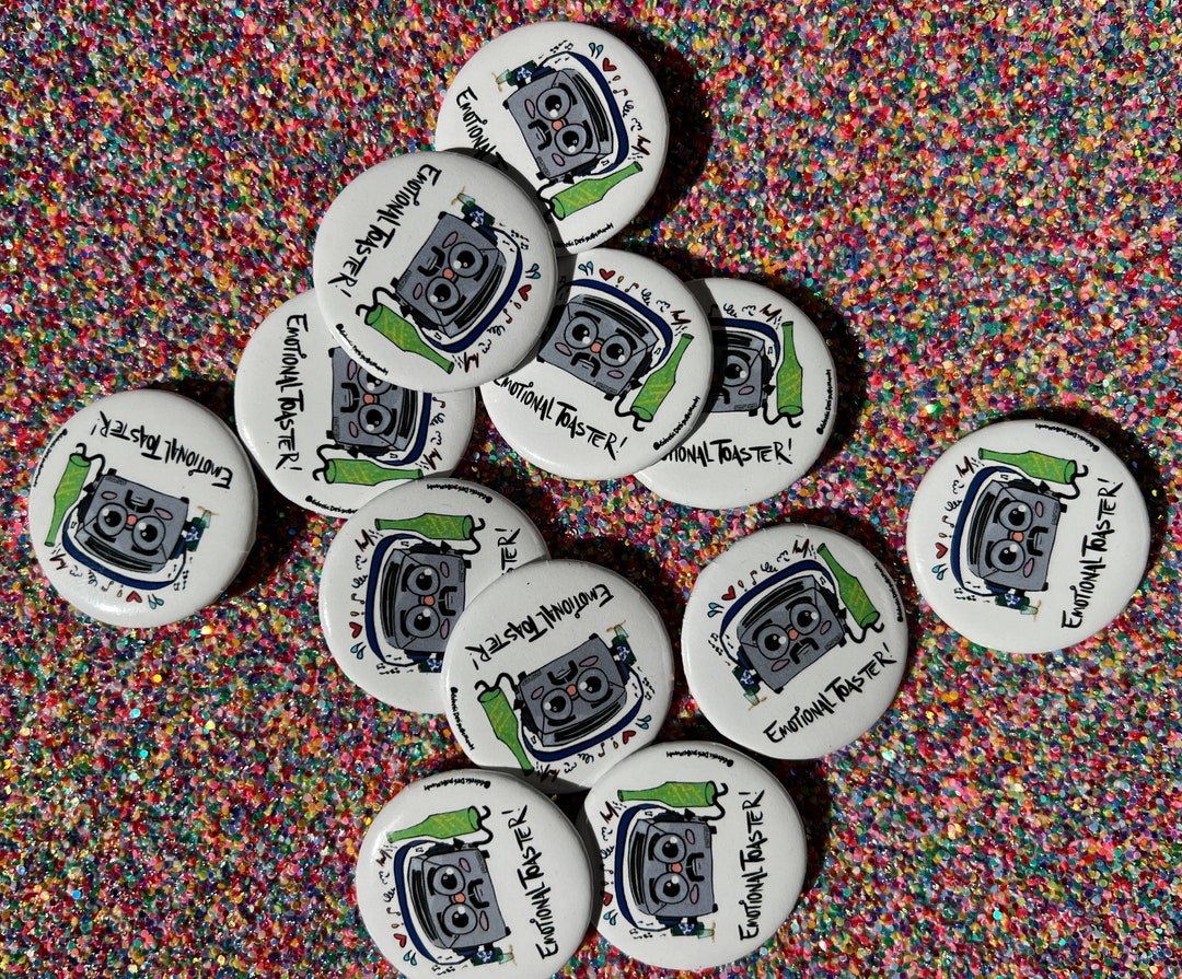 Emotional Toaster 1.5 Round Button Flare Button - Etsy
