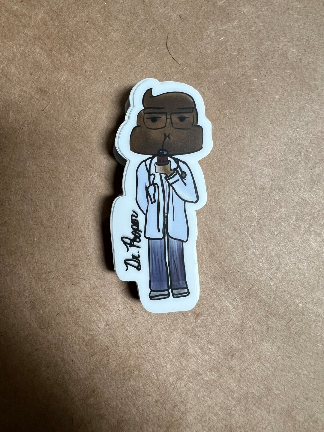 Dr. Pooper Vinyl Sticker | Water Bottle Sticker | Weatherproof Vinyl ...