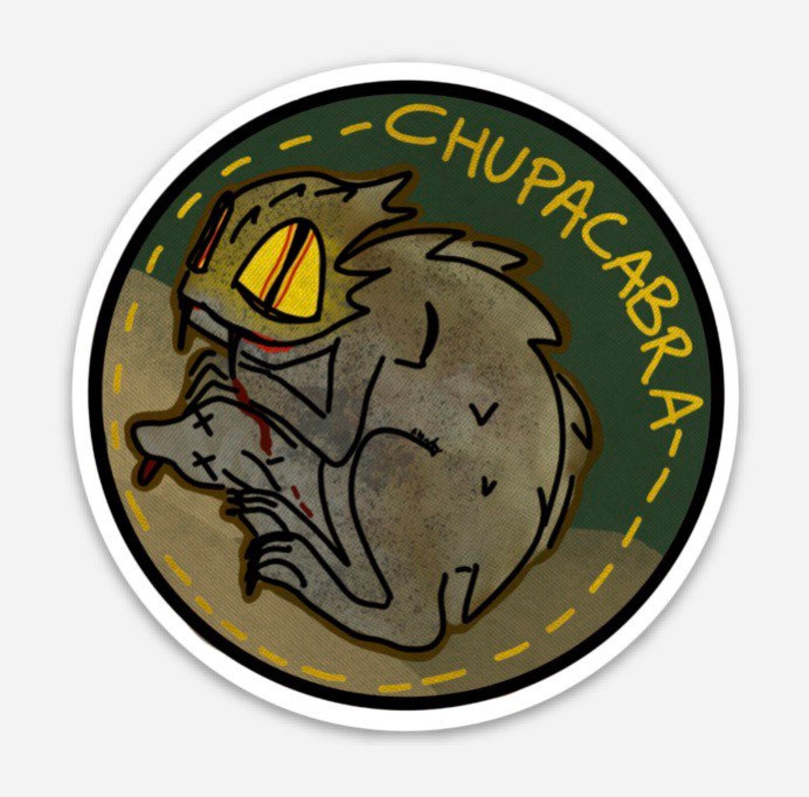 Chupacabra Sticker | Cryptid Vinyl Sticker | Vinyl Sticker | Outdoor ...