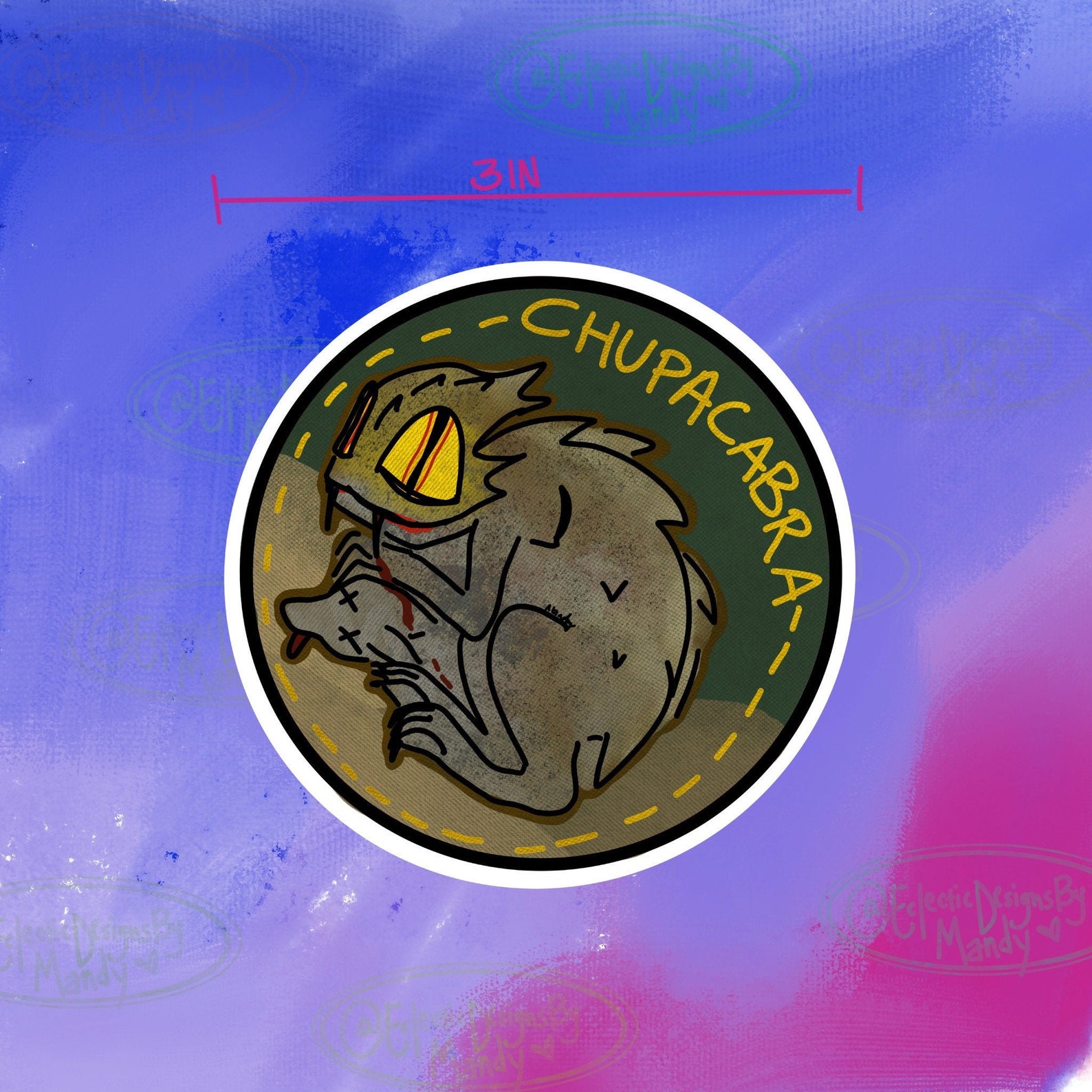 Chupacabra Sticker Cryptid Vinyl Sticker Vinyl Sticker | Etsy