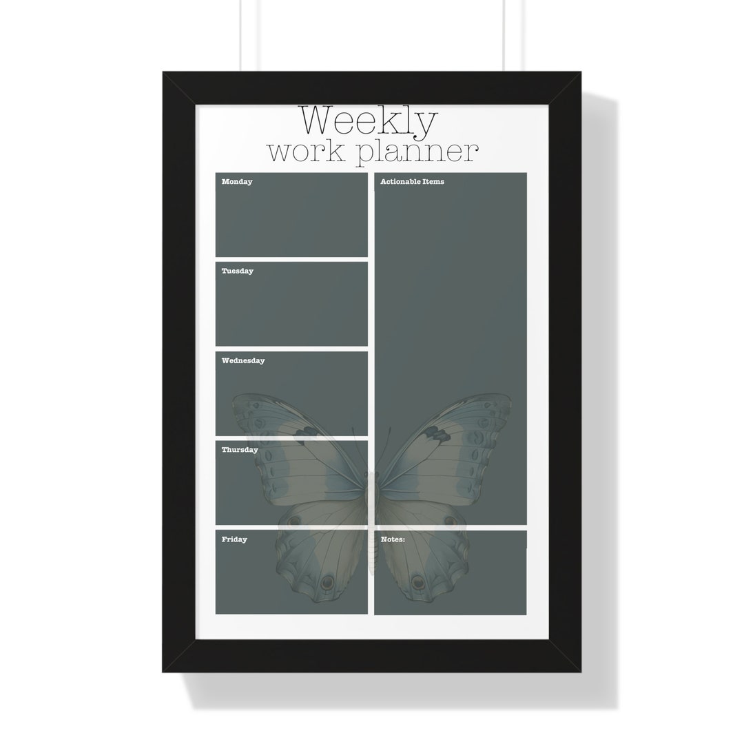 Cottagecore Wet Erase Weekly Wall Calendar Custom Family Planner to Do ...