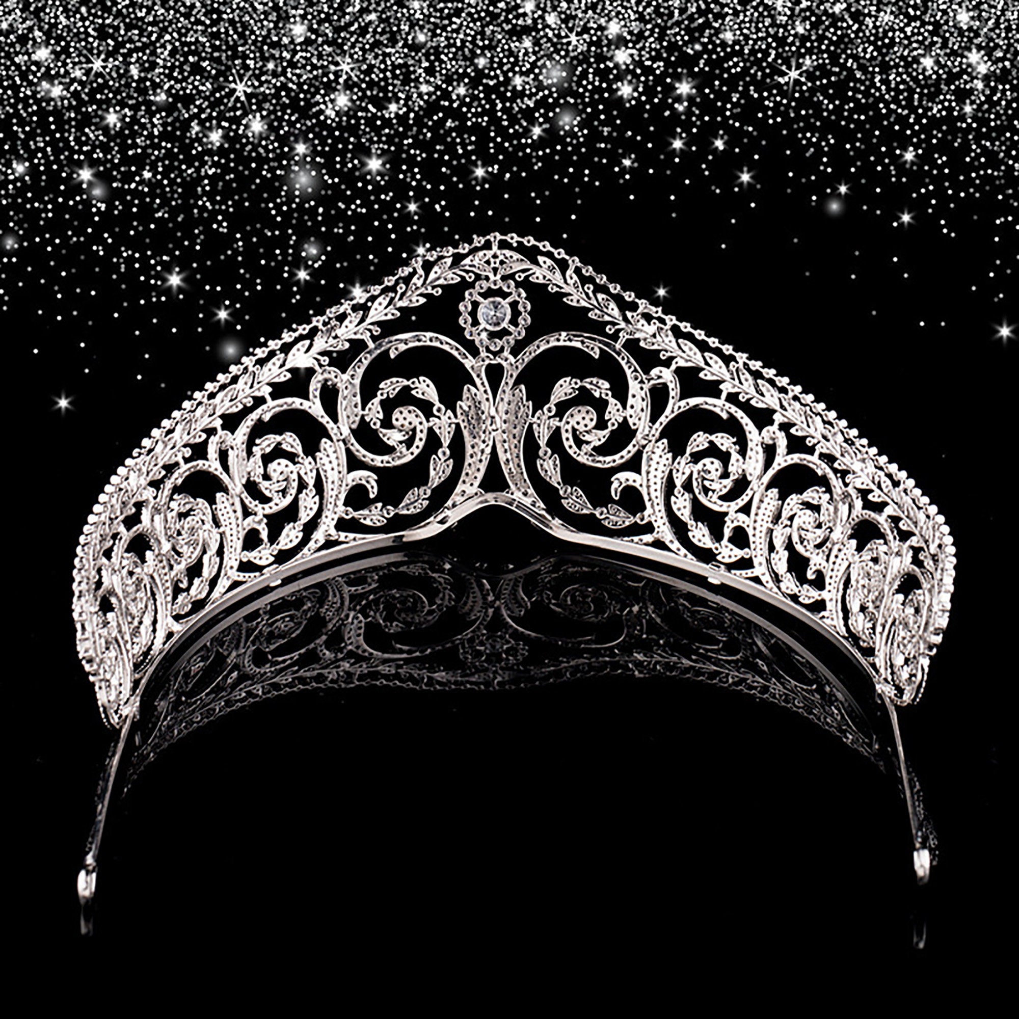 Tiara nupcial de lujo tiara de textura clásica platino | Etsy Tiara nupcial de lujo tiara de textura clásica platino | Etsy