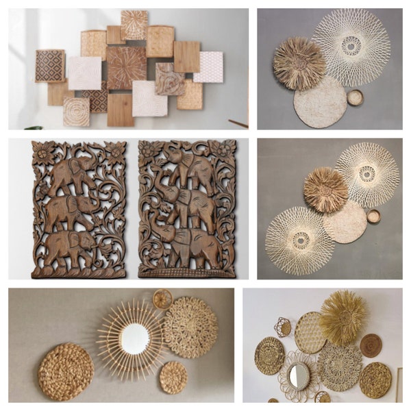 Rattan Wall Art - Etsy