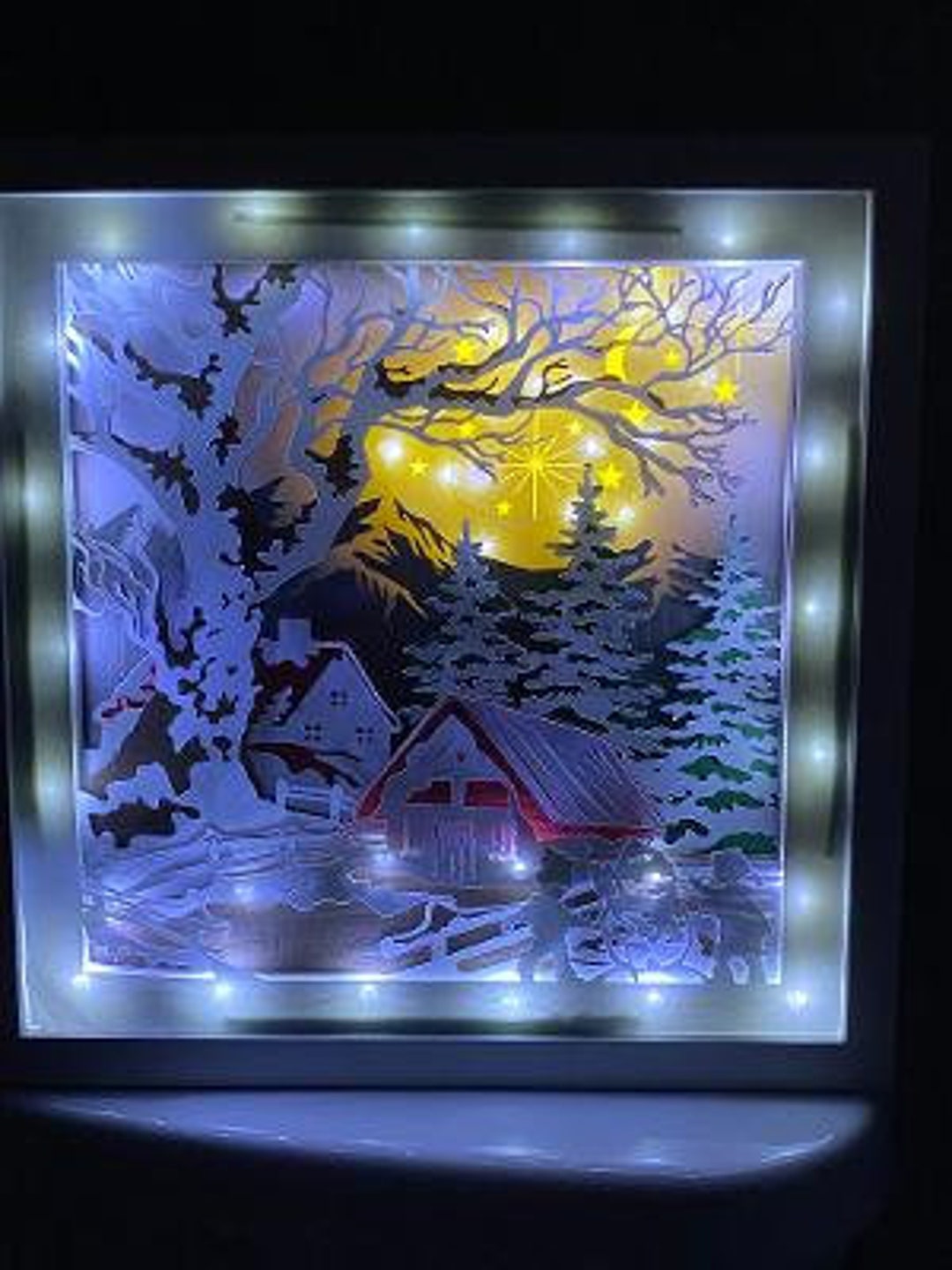 12x12 Red Barn Light Box - Etsy