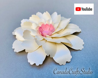 SVG/DXF/PDF Paper Flower Template Lily Video Tutorial - Etsy