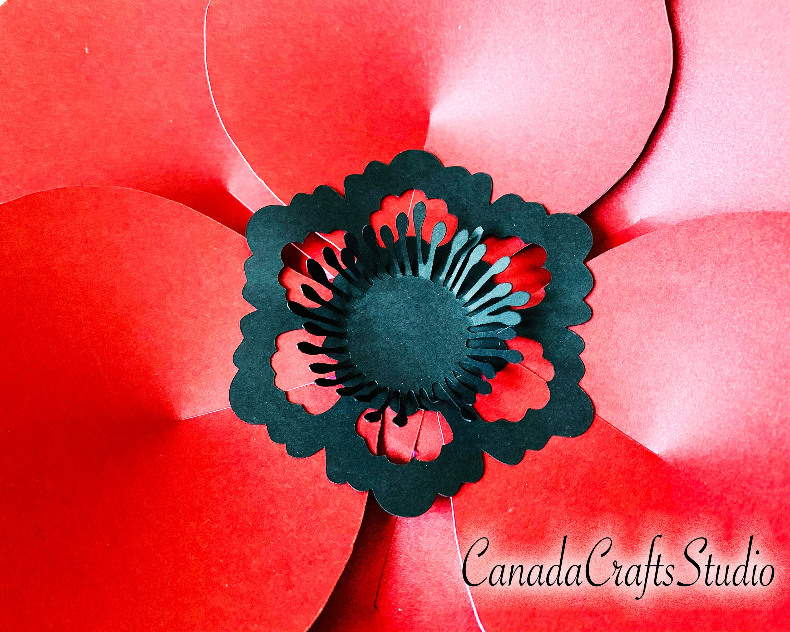 Poppy Paper Flower Template SVG and DXF - Etsy Canada