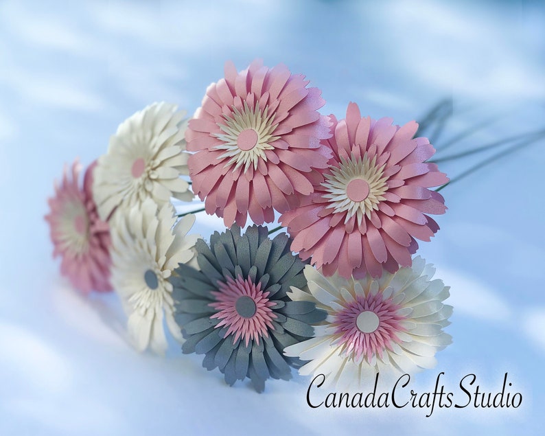 SVG/DXF Gerbera Daisy Template Paper Flower - Etsy Australia