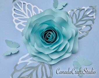 SVG/DXF Paper Flower Template 56 Butterfly Leaf and 2 | Etsy
