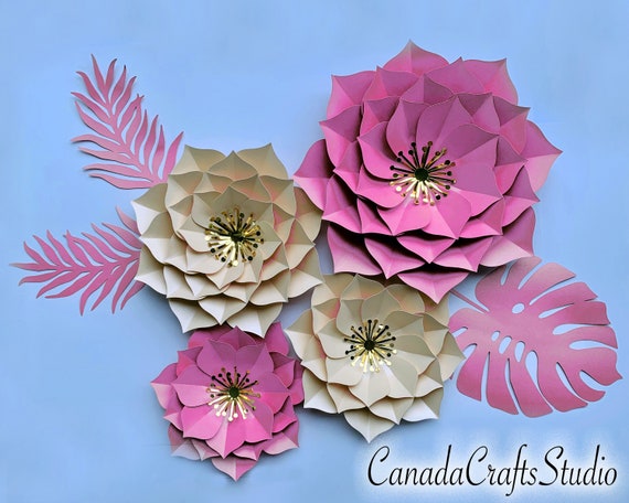 Folded Paper Flower Template