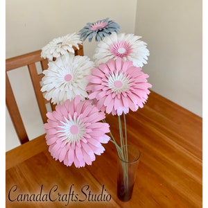 SVG/DXF Gerbera Daisy Template Paper Flower - Etsy