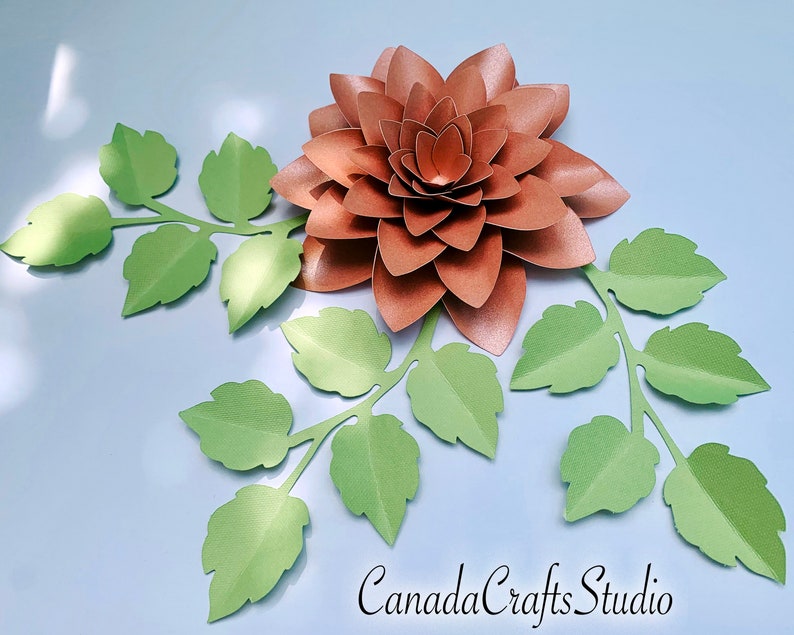 SVG/DXF Paper Flower Template 56 Leaf - Etsy