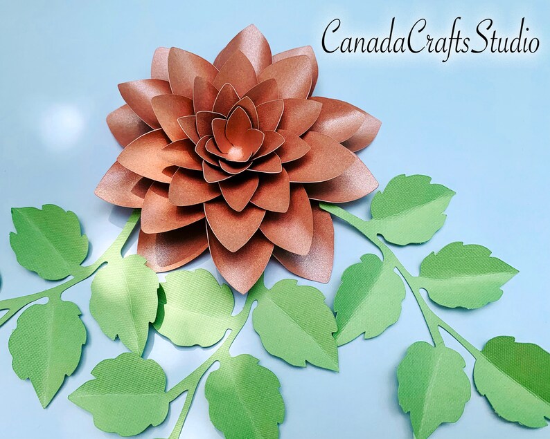 SVG/DXF Paper Flower Template 56 Leaf - Etsy