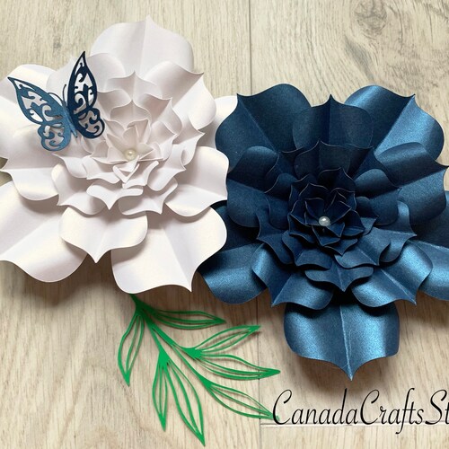 Template 31 Paper Flower PDF SVG DXF Png Silhouette Studio - Etsy
