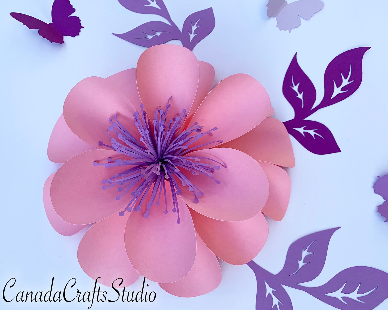 SVG/DXF Paper Flower Template Leaf Butterfly - Etsy