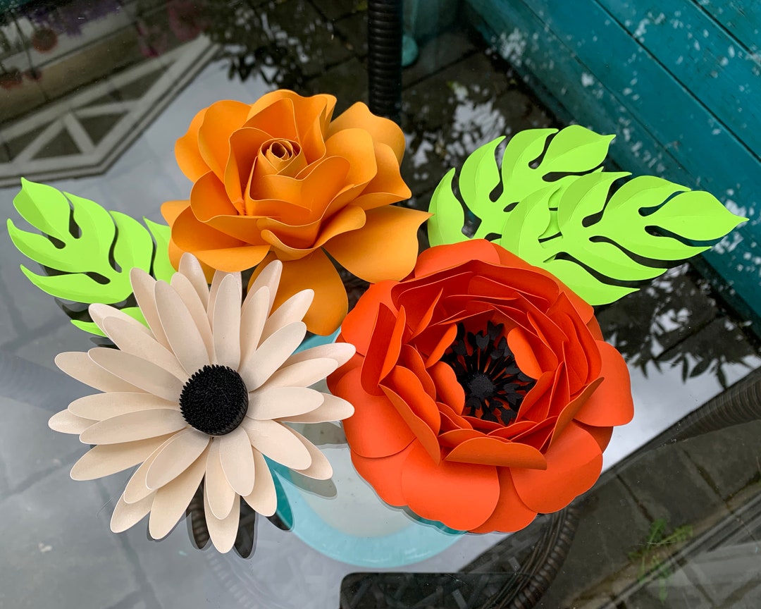 3d Paper Flower SVG and DXF Bundle 1 - Etsy Canada