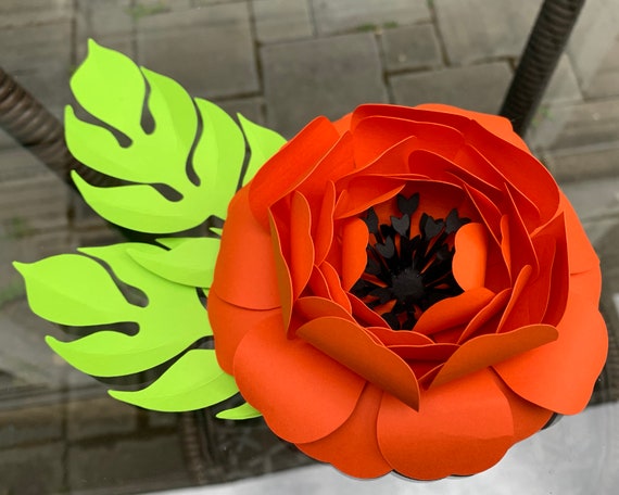 3d Paper Flower SVG and DXF Leaf Template 90 | Etsy Canada