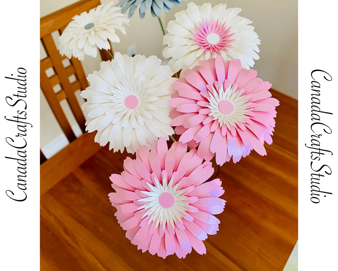 SVG/DXF Gerbera Daisy Template Paper Flower - Etsy