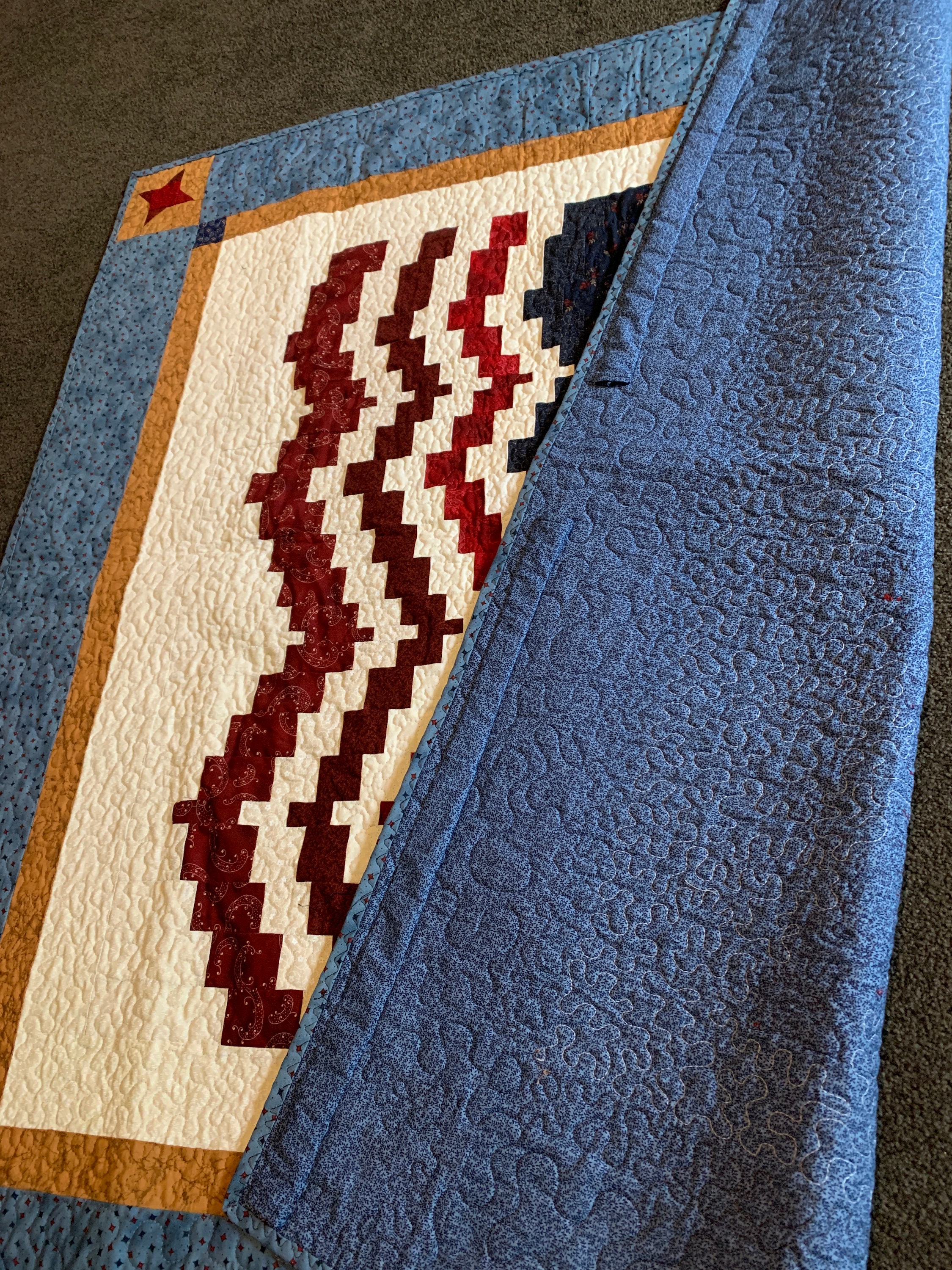 Waving American Flag Bargello Wall Quilt - Etsy