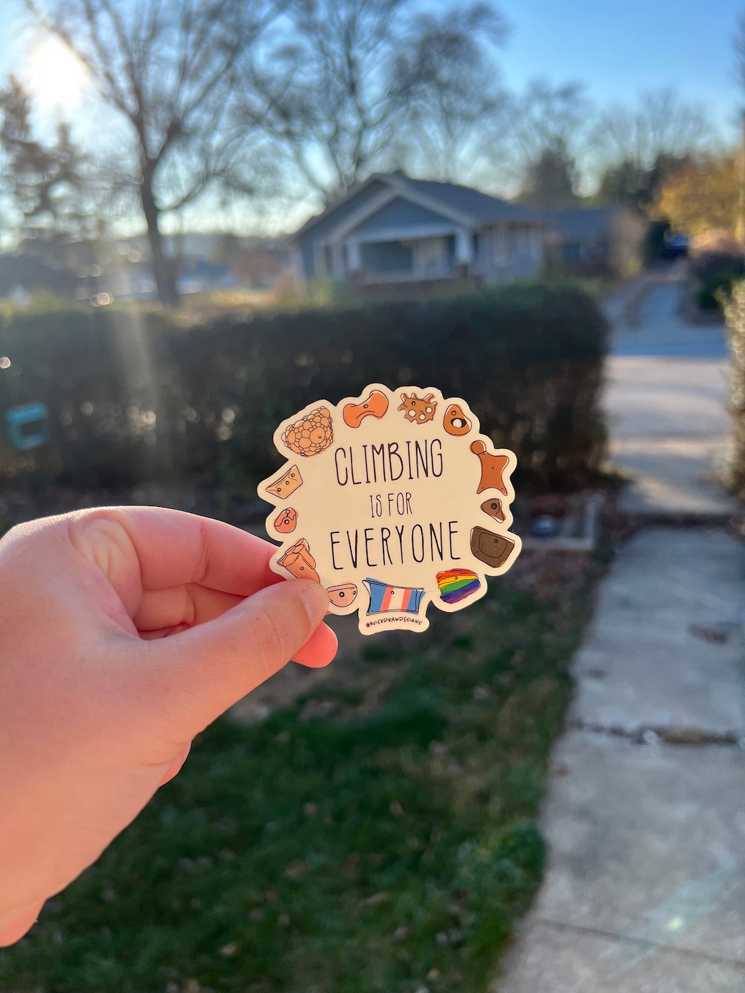 Climbing is for Everyone Sticker | Rock Climbing Stickers | Beta Spray ...