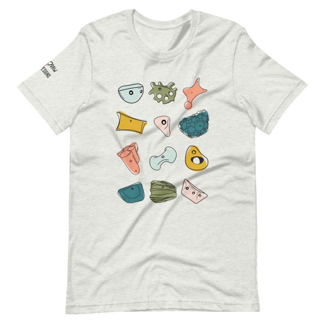 Rock Climbing Holds T-shirt - Climbing Shirt | Rock Climbing Shirt ...
