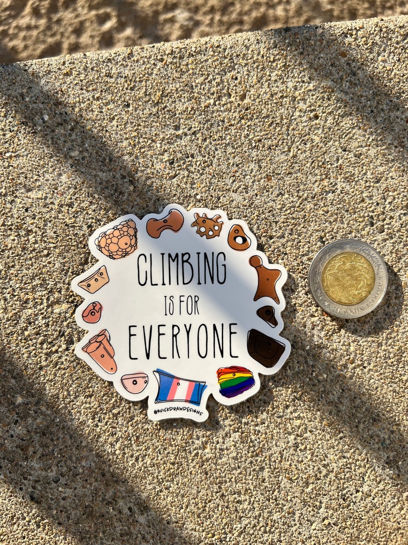 Climbing is for Everyone Sticker | Rock Climbing Stickers | Beta Spray ...