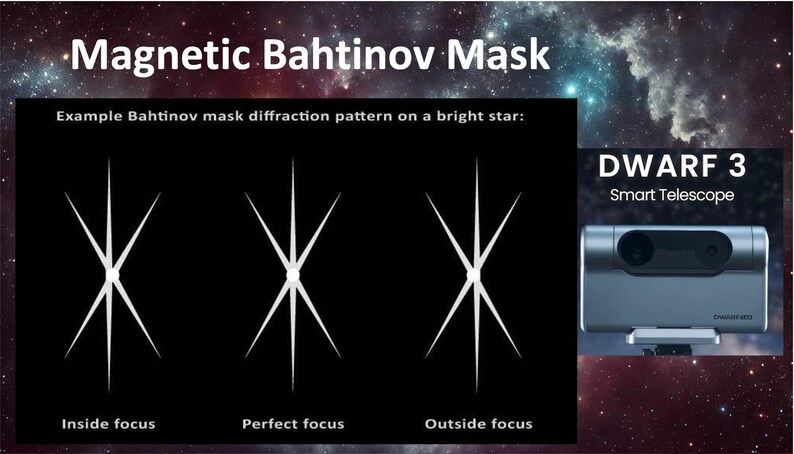 Dwarflabs DWARF 3 Telescope Bahtinov Mask for Precise Precision Focus ...