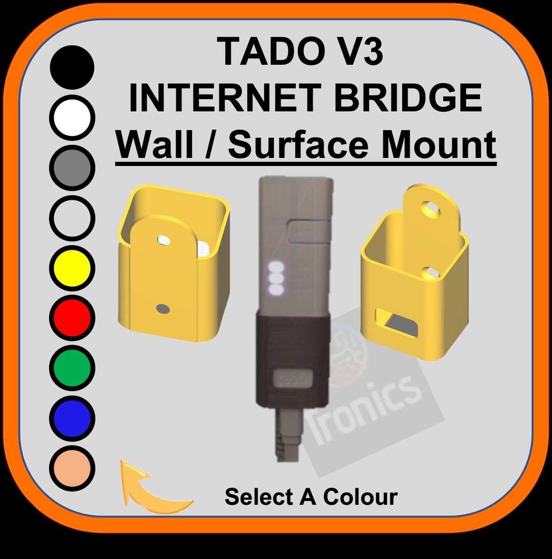 Tado V3 & V3+ Internet Bridge Hub Wall Mount Bracket Holder - Pick Your ...