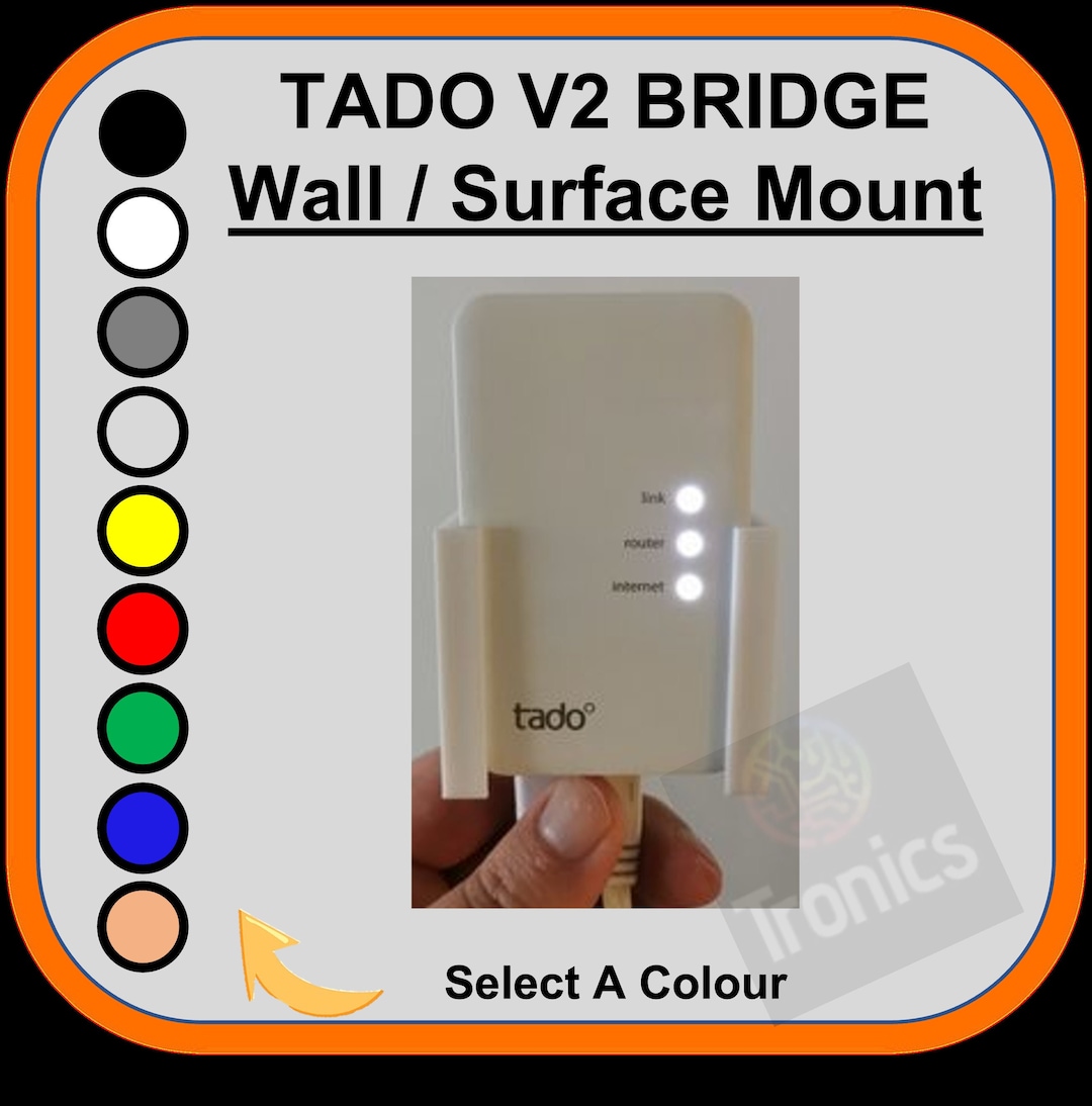 Tado V2 Internet Bridge Hub Wall Mount Bracket Holder - Pick Your ...