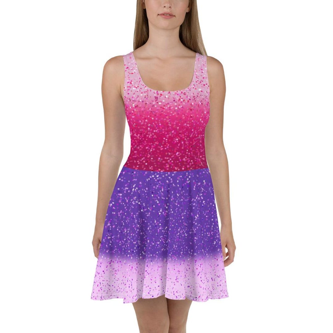 Pop Star Concert Outfit, Pink and Purple Skater Dress, (does NOT Have ...
