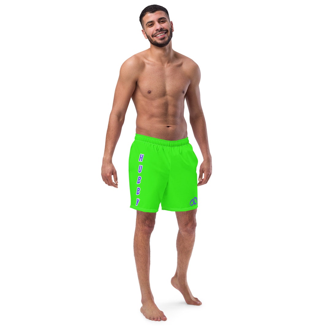 Groom Lime Green Neon Men's Swim Trunks - Etsy