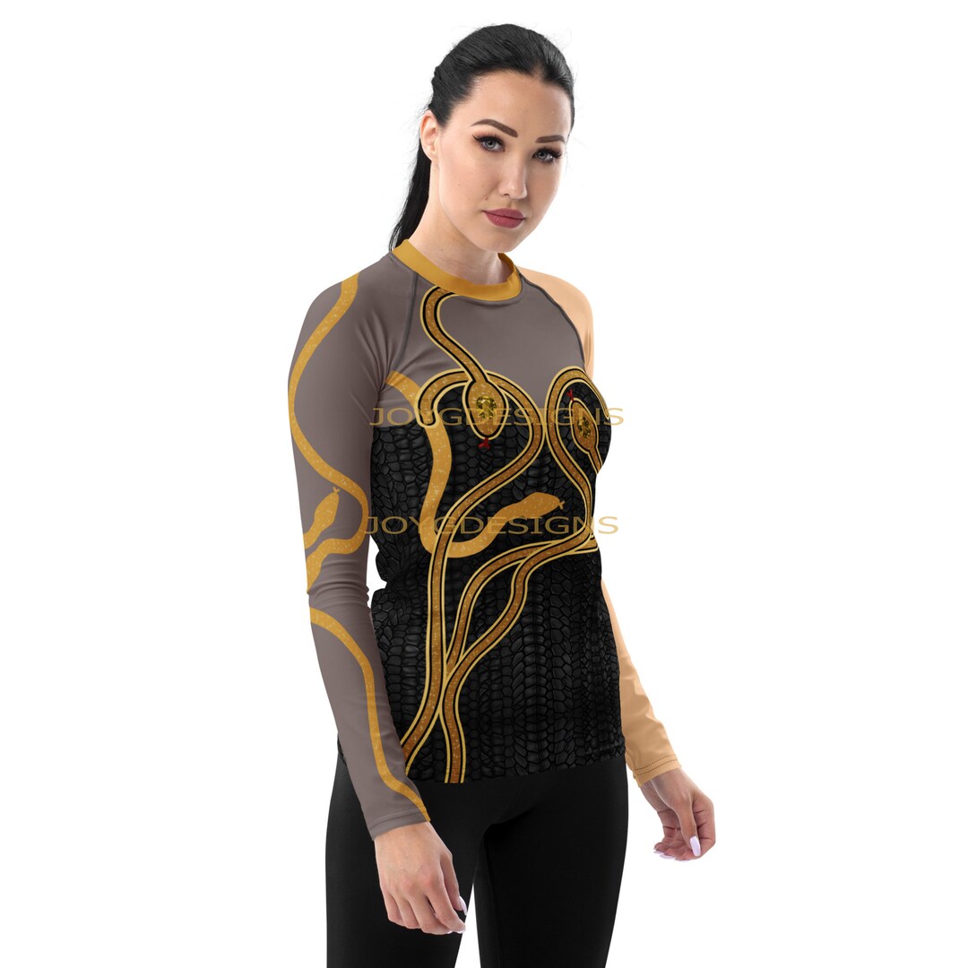 Taylor Inspired Gold Snakes Concert Outfit, Women's Rash Guard NOT Real ...
