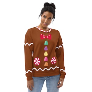 Gingerbread Cookie Costume Sweatshirt, Christmas Outfit, Unisex ...