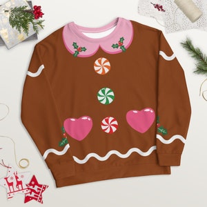 Holiday Gingerbread Sweatshirt for Women and Teens, Ugly Christmas ...