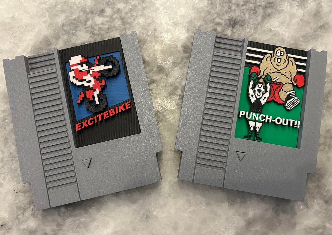 Nintendo Shadow Box NES Shadowcarts Excitebike Punchout NES Cartridge ...