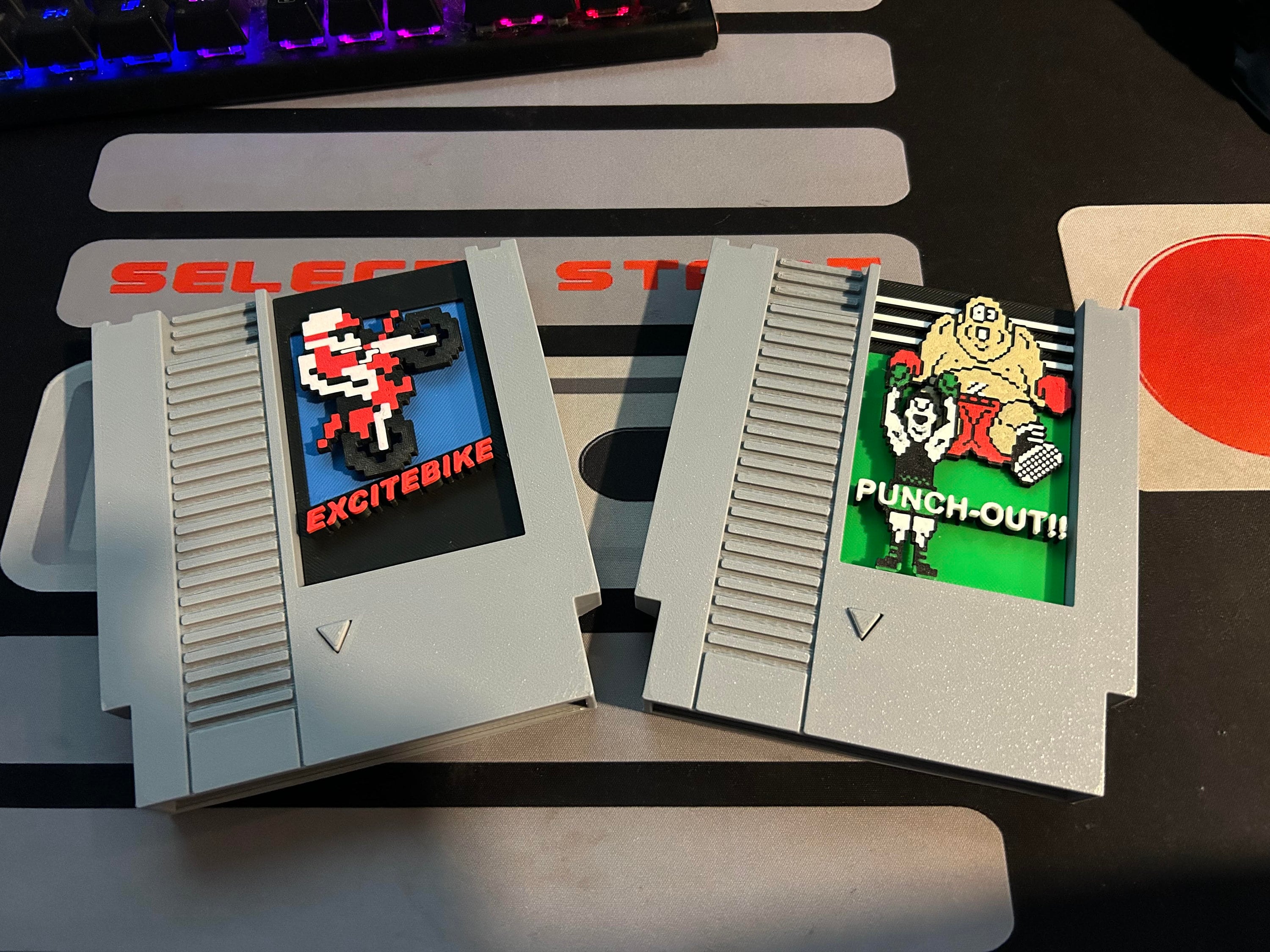 Nintendo Shadow Box NES Shadowcarts Excitebike Punchout NES Cartridge ...