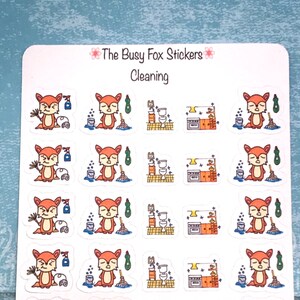 Cleaning Emoti Planner Stickers. Cleaning Emotis.fox Emoti Planner ...