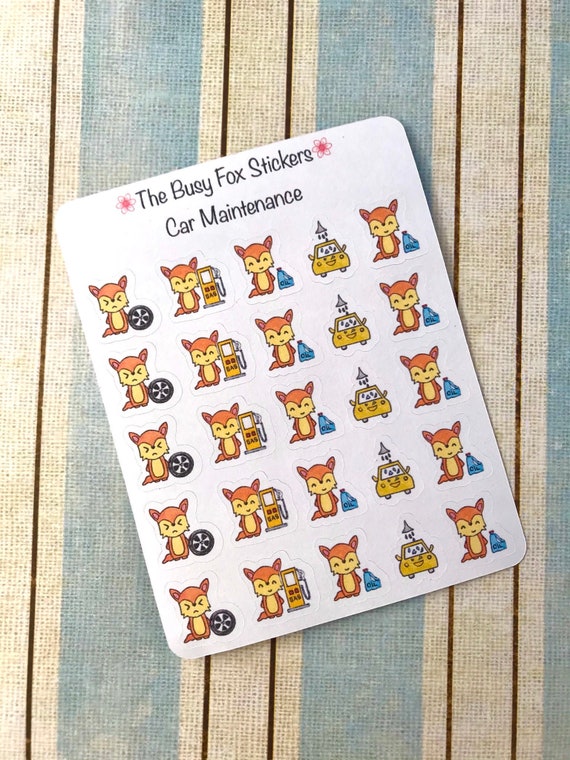 Car Maintenance Emoti. Planner Stickers.auto Maintenance | Etsy