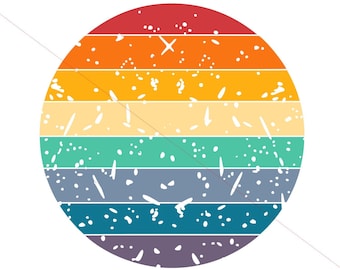 Circle Retro Vintage Svg - Etsy