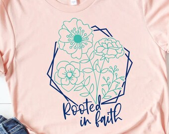 Rooted in Faith Svg - Etsy