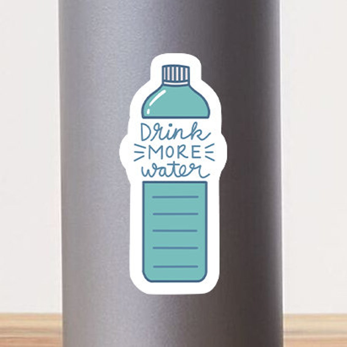 Drink More Water Sticker Cute drink water reminder Glossy | Etsy